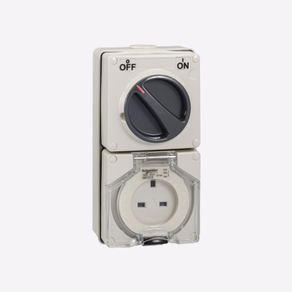 13A 1G ROTARY S/SOCKET IP66 WEATHER PROOF - SCHNEIDER | Plaza Middle East