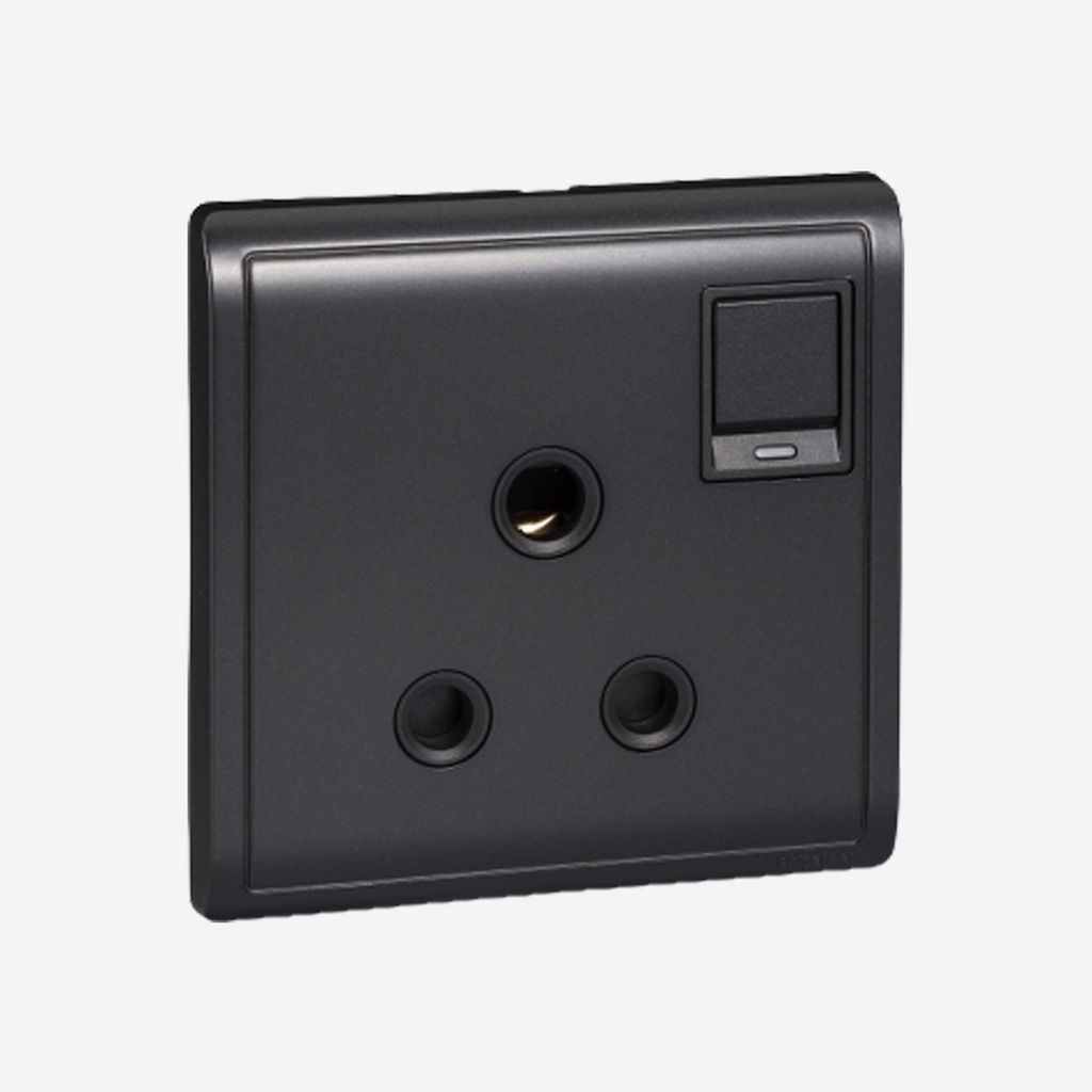 15A 1G SWITCH SOCKET PIENO MATT BLACK - SCHNEIDER | Plaza Middle East