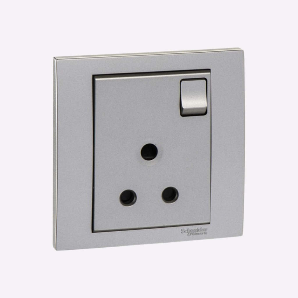 15A 1G S/SOCKET VIVACE A/SILVER - SCHNEIDER | Plaza Middle East