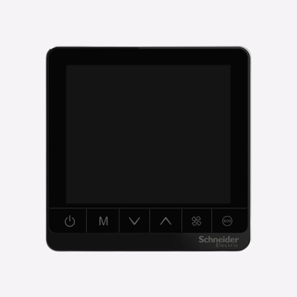 THERMOSTAT 2P 3FAN BLACK SPACE LOGIC - SCHNEIDER | Plaza Middle East