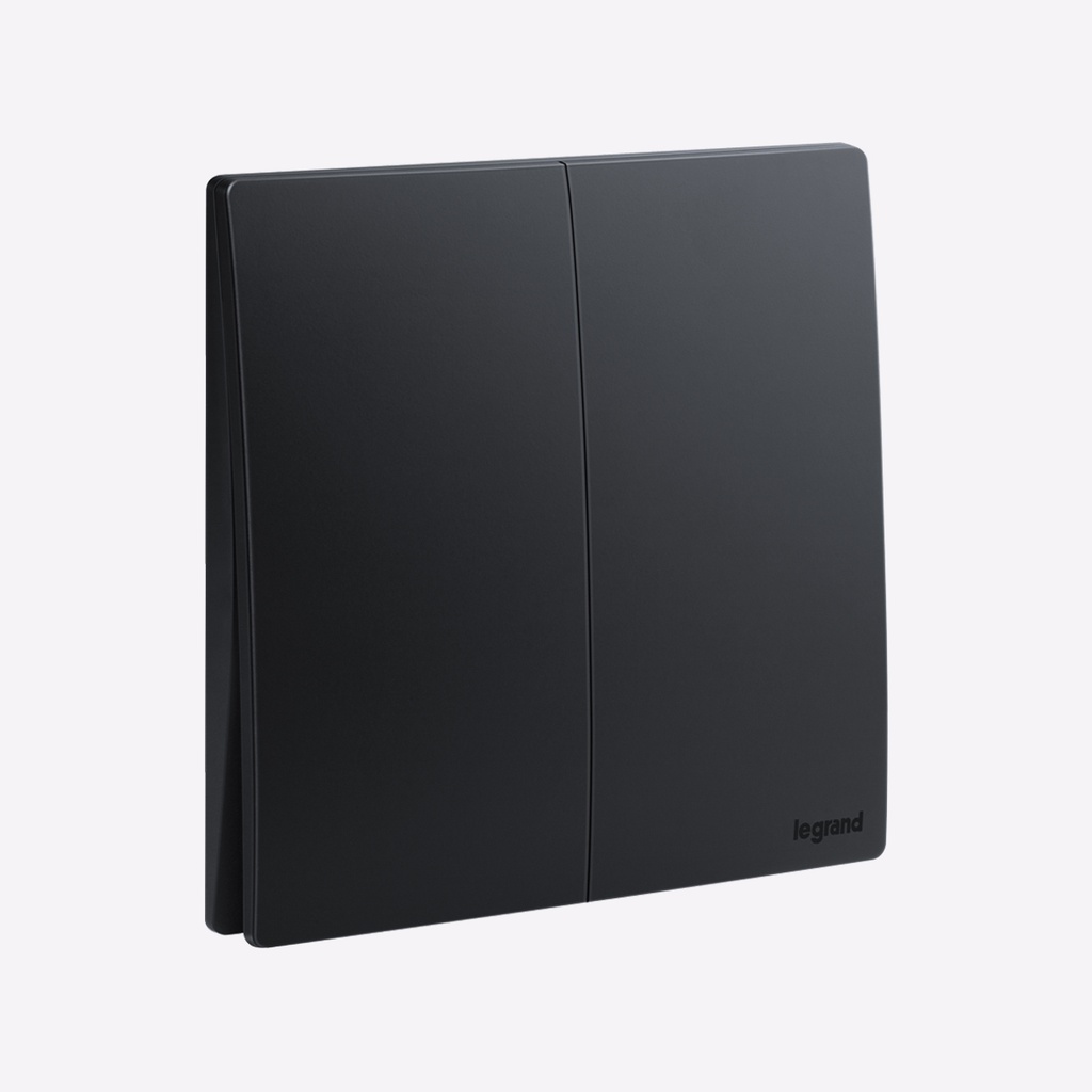 16A 2G 1WAY SWITCH MALLIA SENSES MATT BLACK - LEGRAND | Plaza Middle East