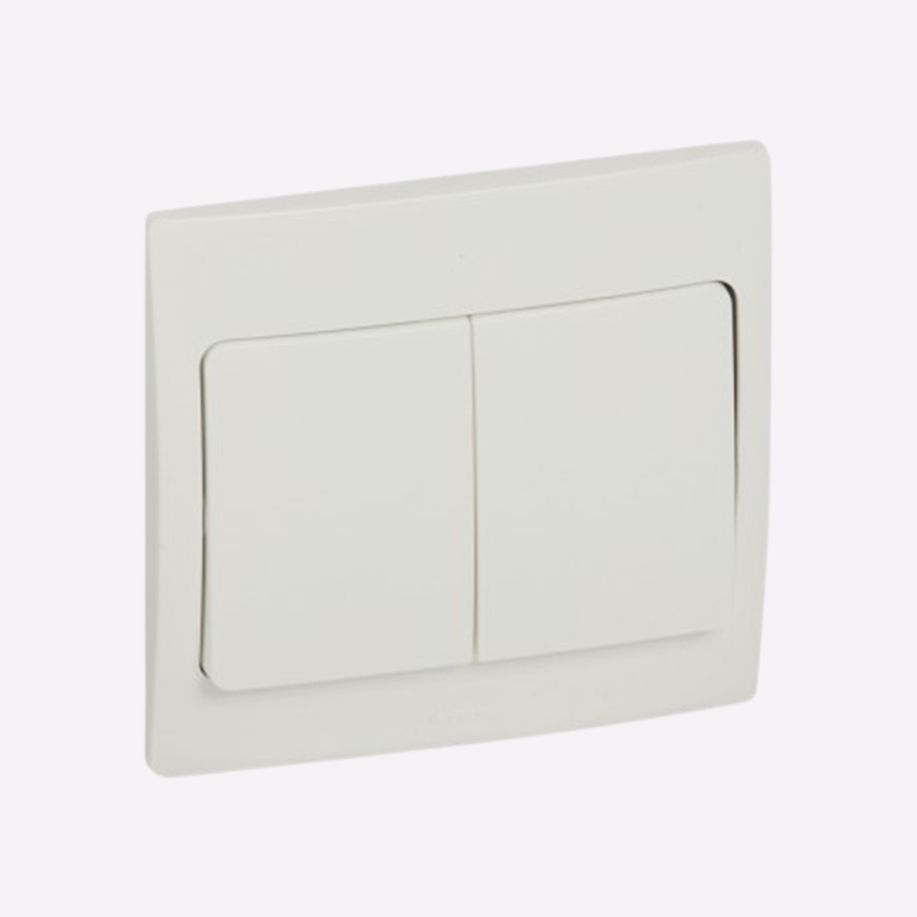10A 2G 2WAY SWITCH MALLIA WHITE - LEGRAND | Plaza Middle East