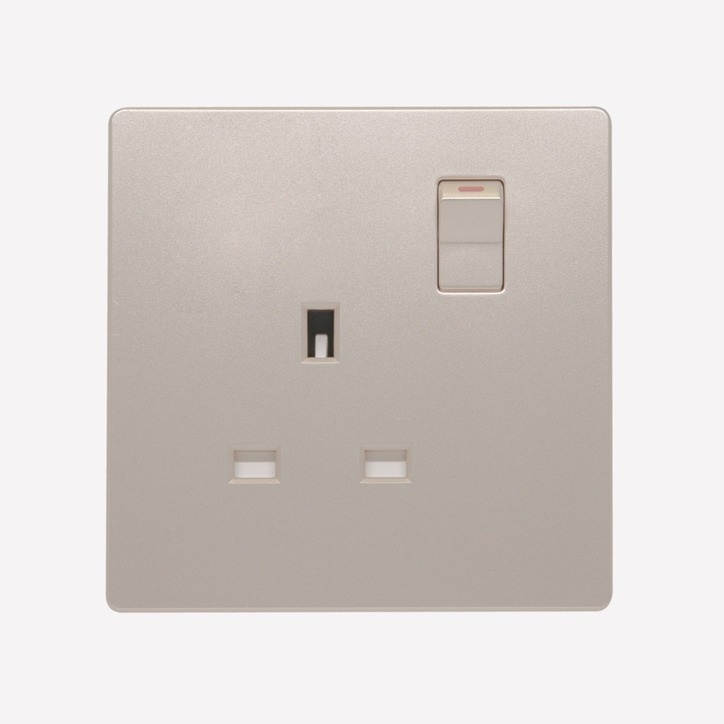 13A 1G S/SOCKET DP ARIA SPACE GOLD - MK | Plaza Middle East