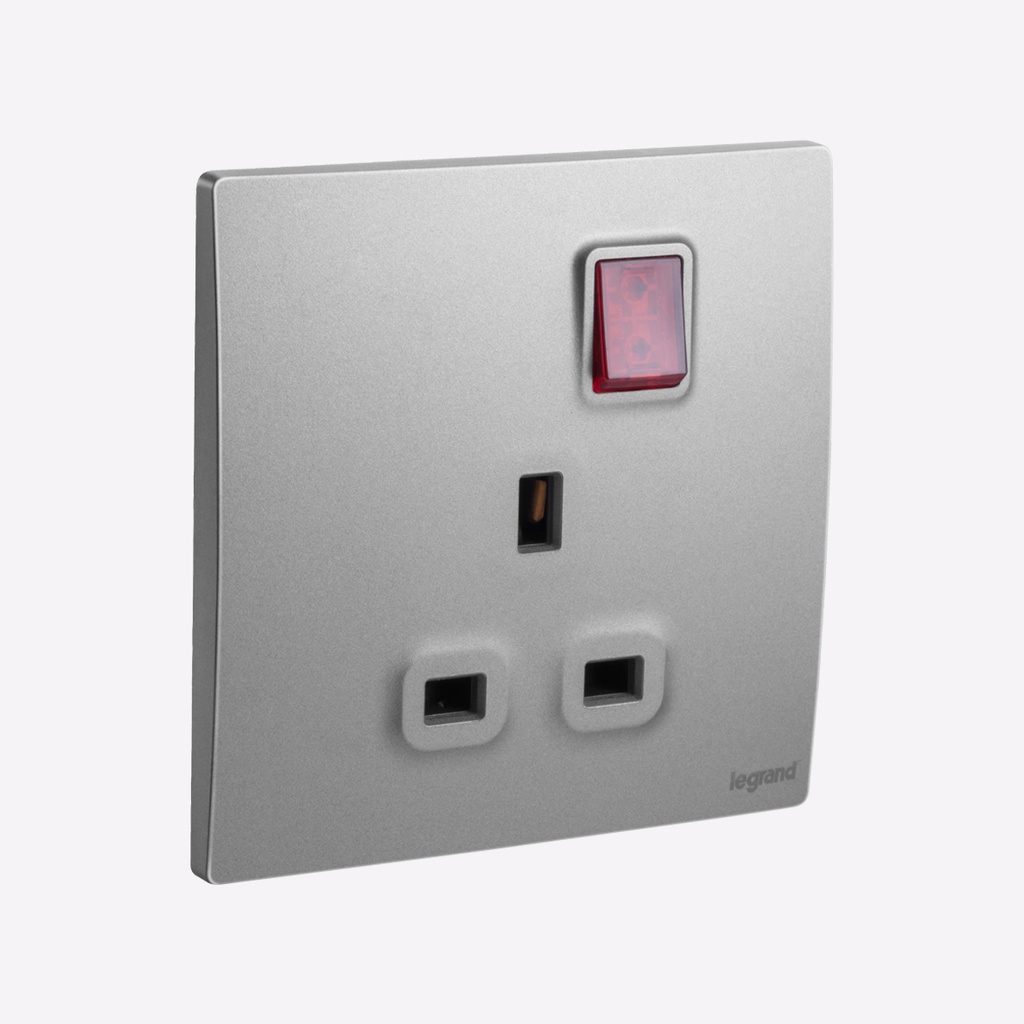 Buy 10A 1G 1way Switch Mallia Silver - Legrand online Dubai, UAE