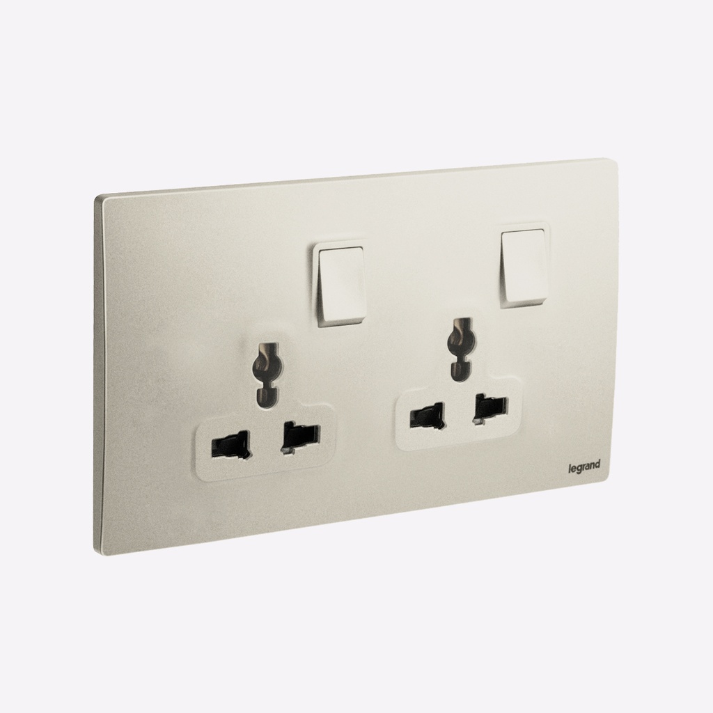 Buy 10A 1G 1way Switch Mallia Silver - Legrand online Dubai, UAE