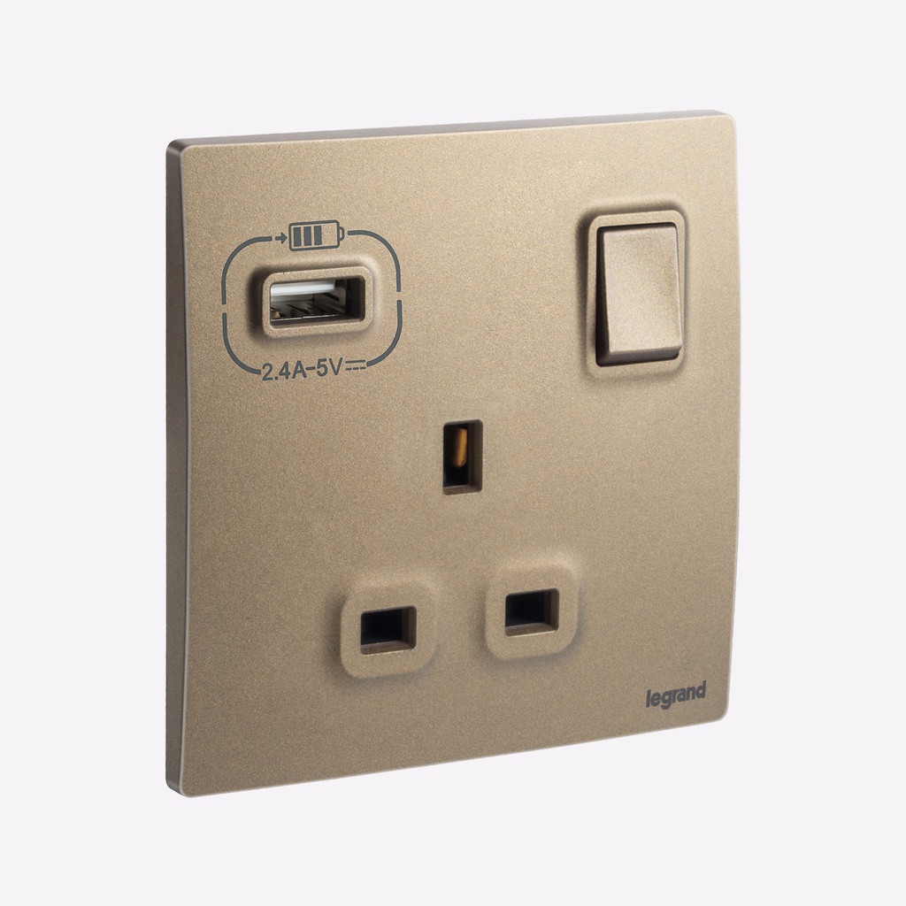 Buy 10A 1G 1way Switch Mallia Silver - Legrand online Dubai, UAE
