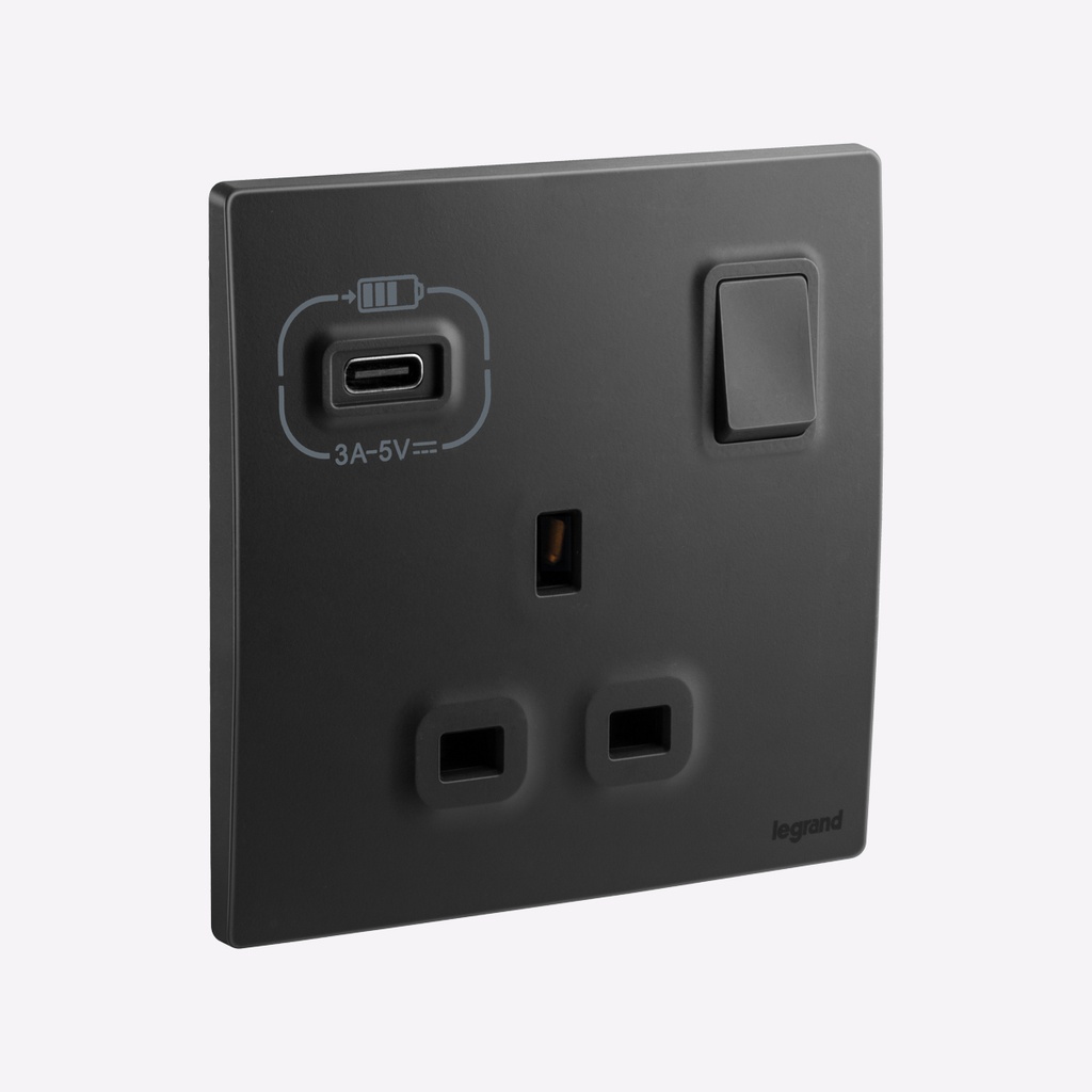 Buy 10A 1G 1way Switch Mallia Silver - Legrand online Dubai, UAE