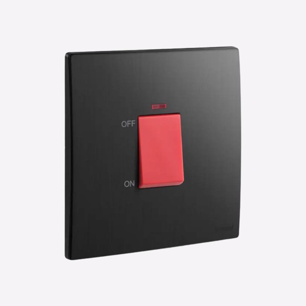 45A DP SWITCH+LED MALLIA SENSES BRUSHED BLACK (3X3) - LEGRAND | Plaza ...