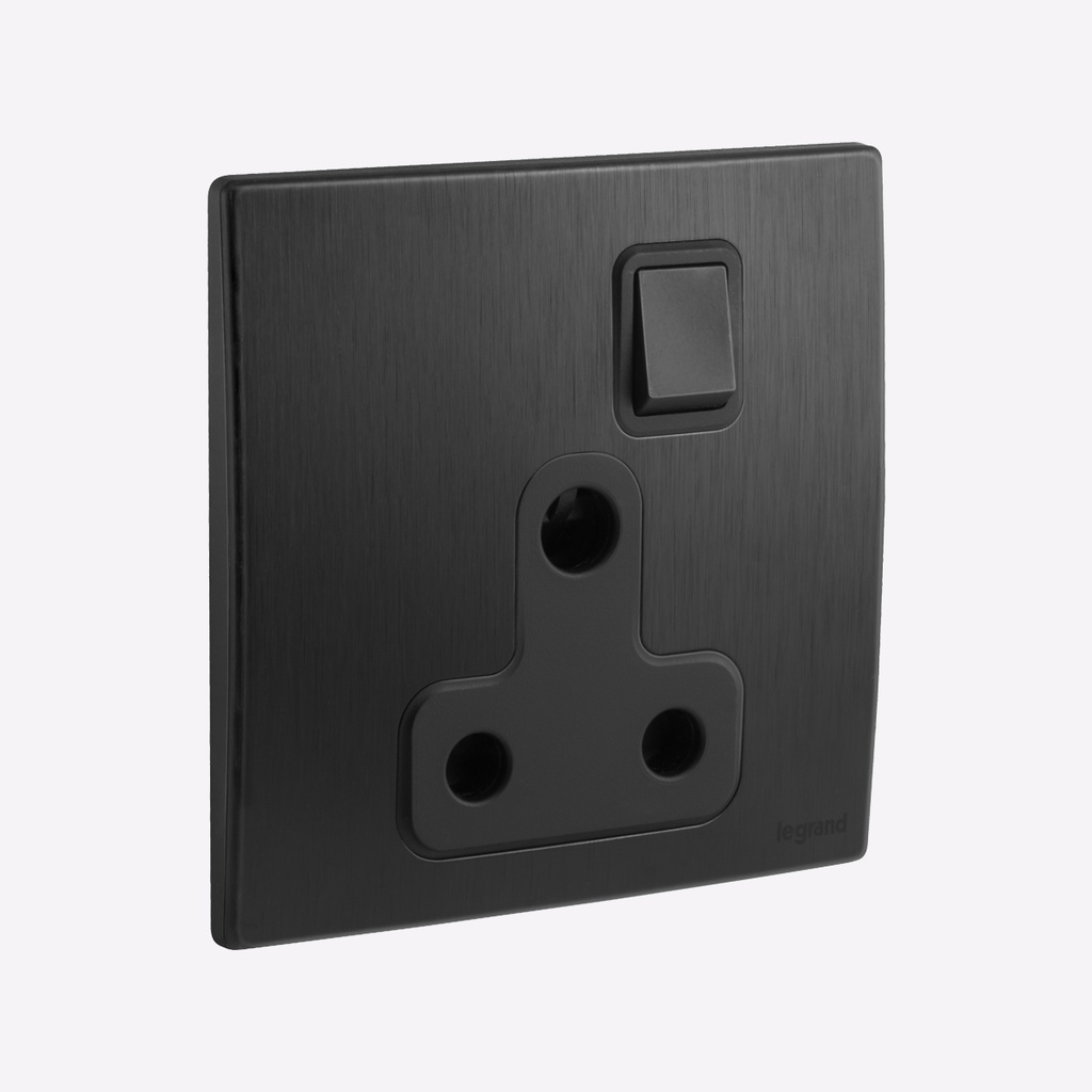15A 1G SWITCH SOCKET MALLIA SENSES BRUSHED BLACK - LEGRAND | Plaza ...