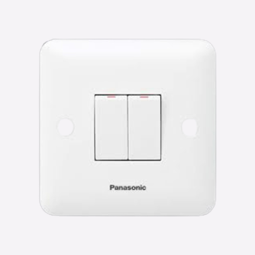 10A 2G 1WAY SWITCH HARMONY WHITE - PANASONIC | Plaza Middle East