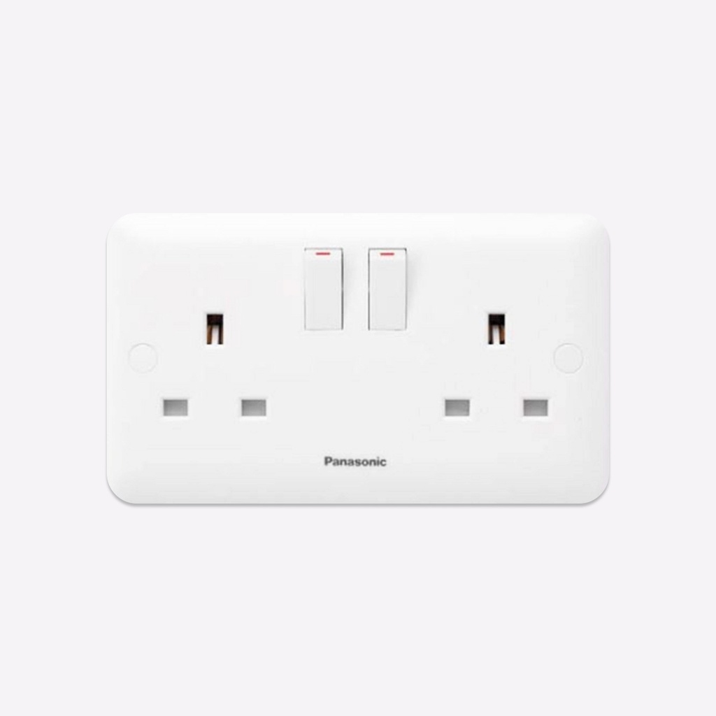 13A 2G SWITCH SOCKET HARMONY WHITE - PANASONIC | Plaza Middle East