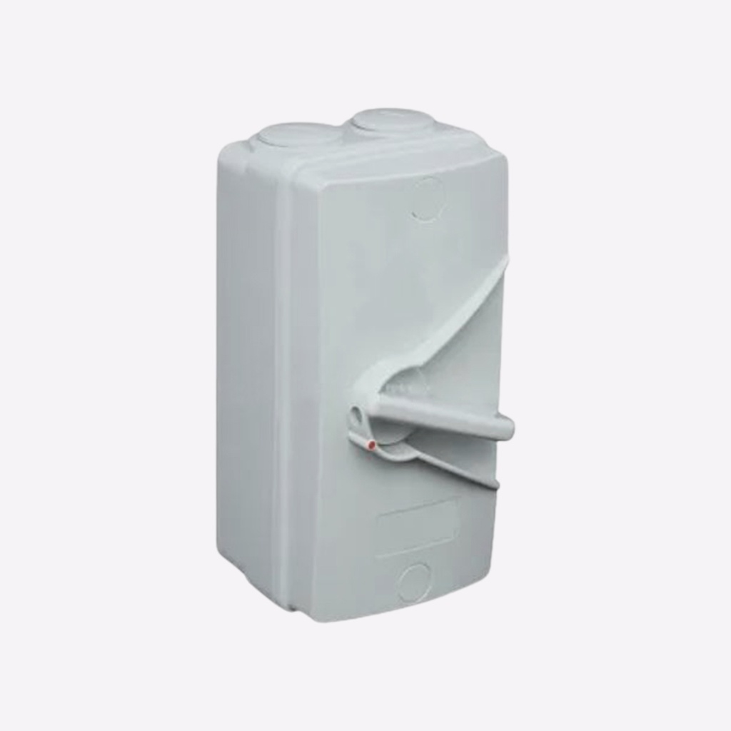 ISOLATOR 35A 2P PVC BODY IP65 - GLAZE | Plaza Middle East