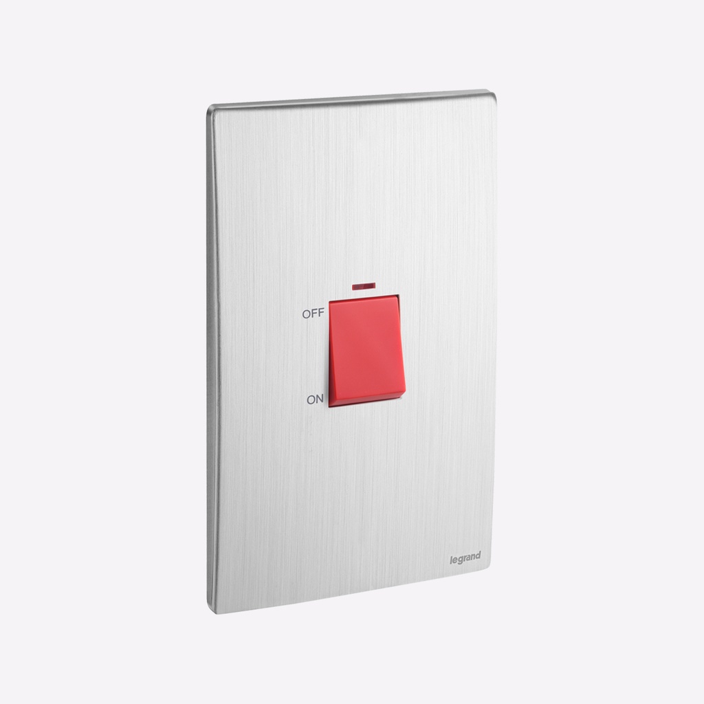 45A DP SWITCH+NEON MALLIA SENSES BRUSHED ALUMINIUM (3X6) - LEGRAND ...