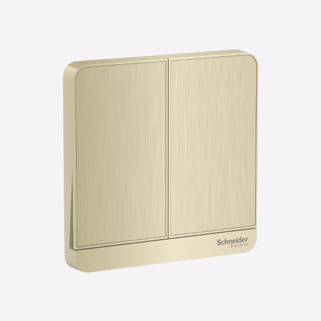 16A 2G 1WAY SWITCH AVATARON METAL GOLD HAIRLINE - SCHNEIDER | Plaza ...