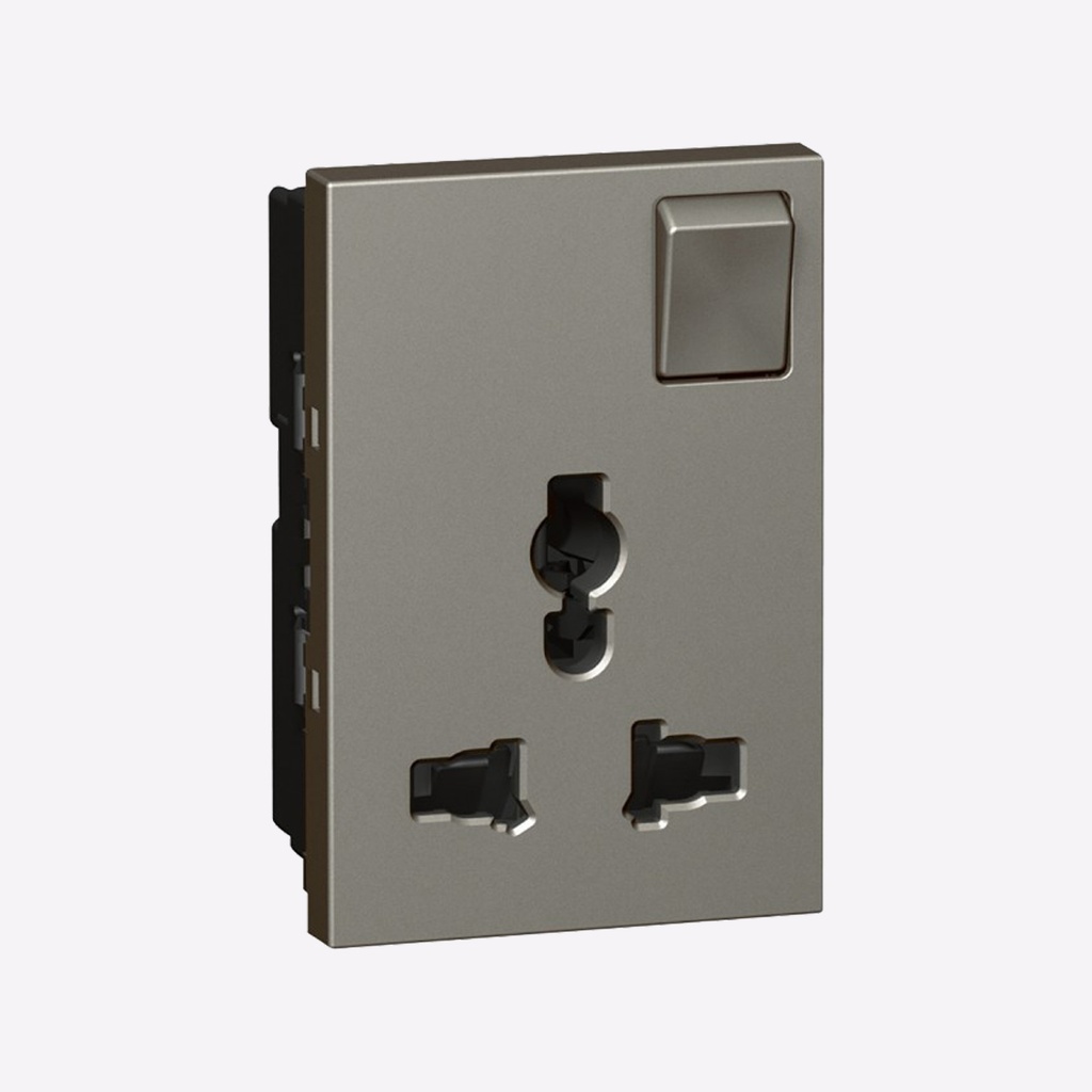 13A UNIVERSAL 3 MODULE SWITCH SOCKET ARTEOR MAGNESIUM - LEGRAND | Plaza ...