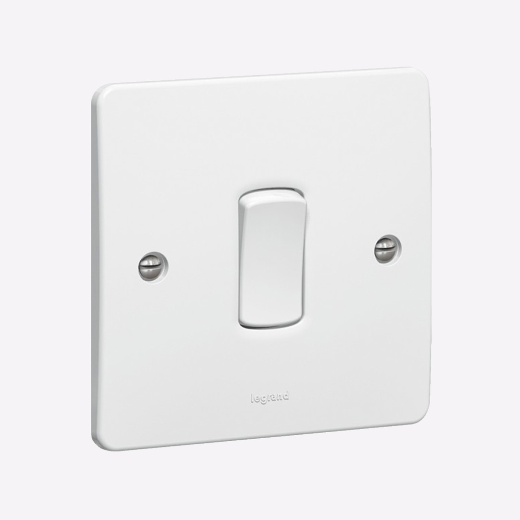 20A 1G 1WAY SWITCH SYNERGY WHITE - LEGRAND | Plaza Middle East