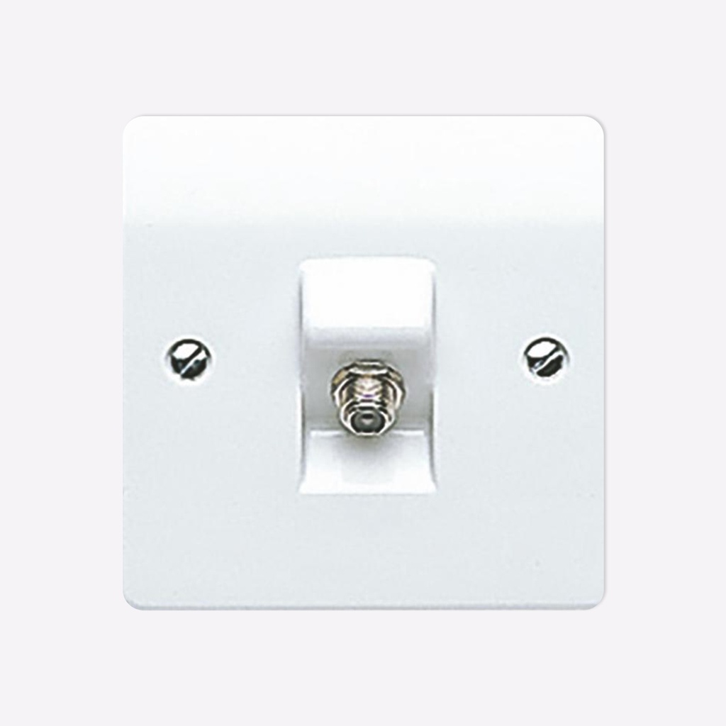1G F TYPE SATELLITE SOCKET LOGIC PLUS WHITE - MK | Plaza Middle East