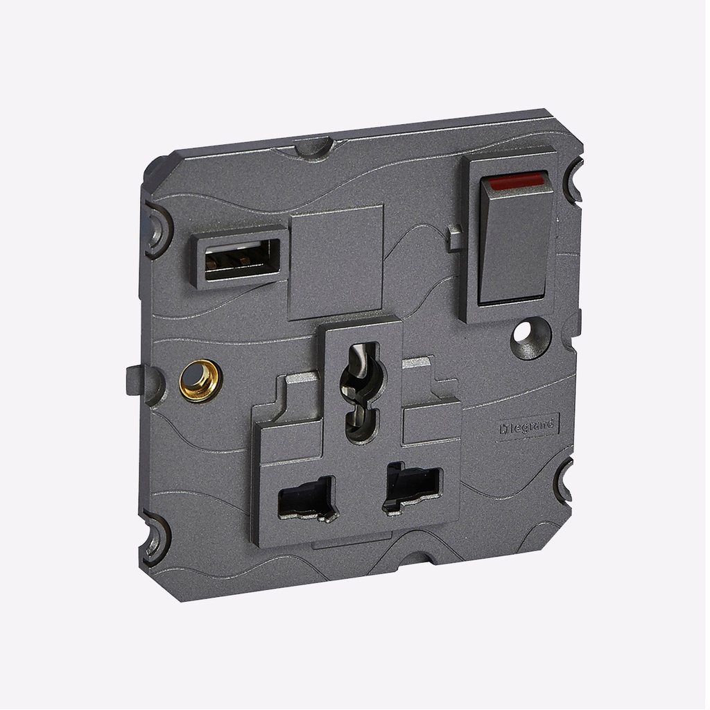 16A 1G MULTISTANDARD SOCKET + USB MAGNESIUM ARTEOR - LEGRAND | Plaza ...