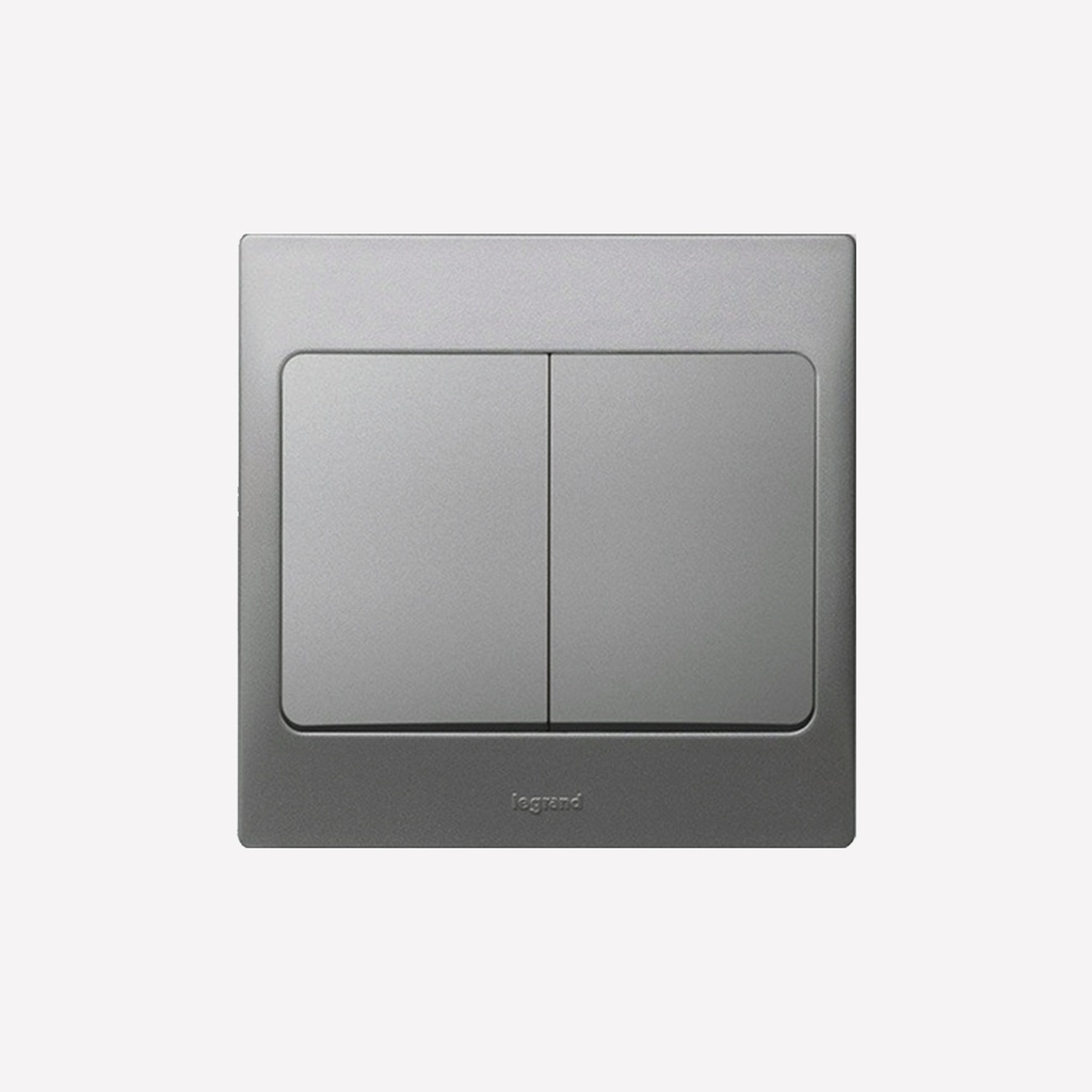 Buy 10A 2G 1way Switch Mallia D/Silver - Legrand online Dubai, UAE