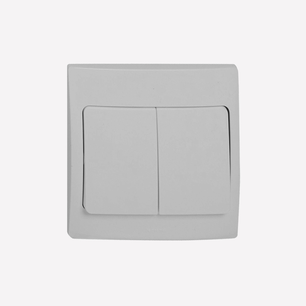 Buy 10A 2G 1way Switch Mallia Silver - Legrand Online Dubai,UAE