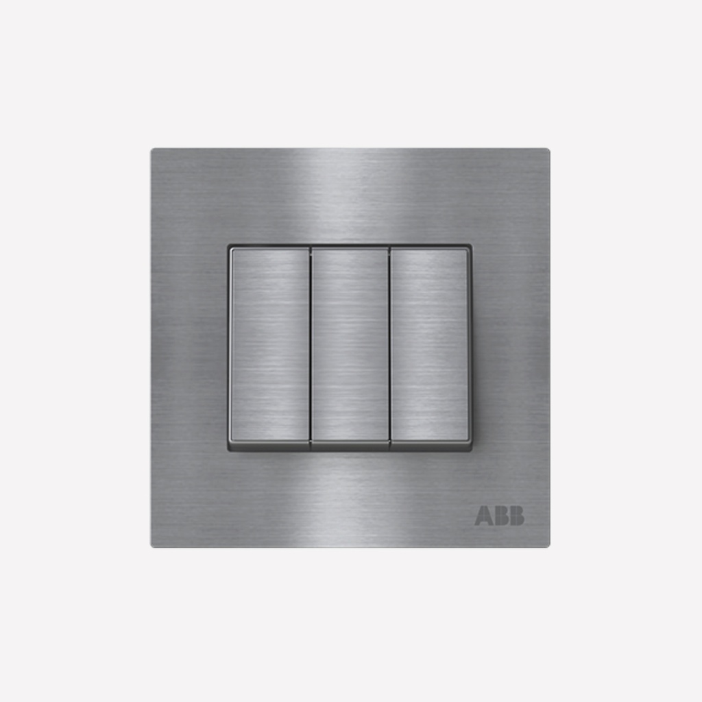 Buy 10A 3G 2Way Switch BSS | ABB Stainless Steel Glossy