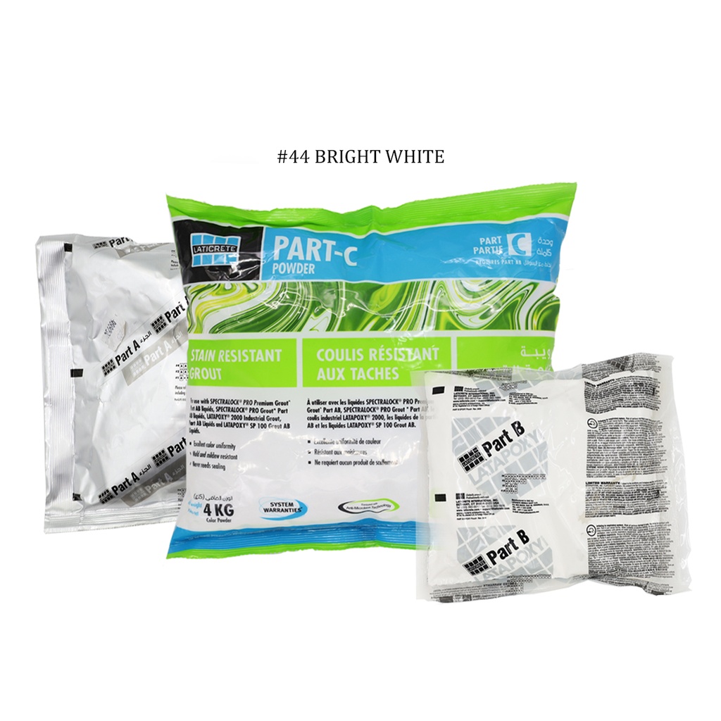SPECTRALOCK GROUT PART A+B+C 1244 BRIGHT WHITE - LATICRETE | Plaza ...