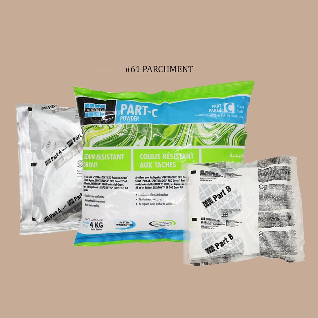 SPECTRALOCK GROUT PART A+B+C 1261 PARCHMENT - LATICRETE | Plaza Middle East