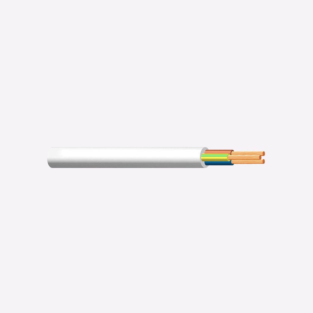 3C X 2.5MM PVC FLEXIBLE CABLE WHITE - MESC | Plaza Middle East