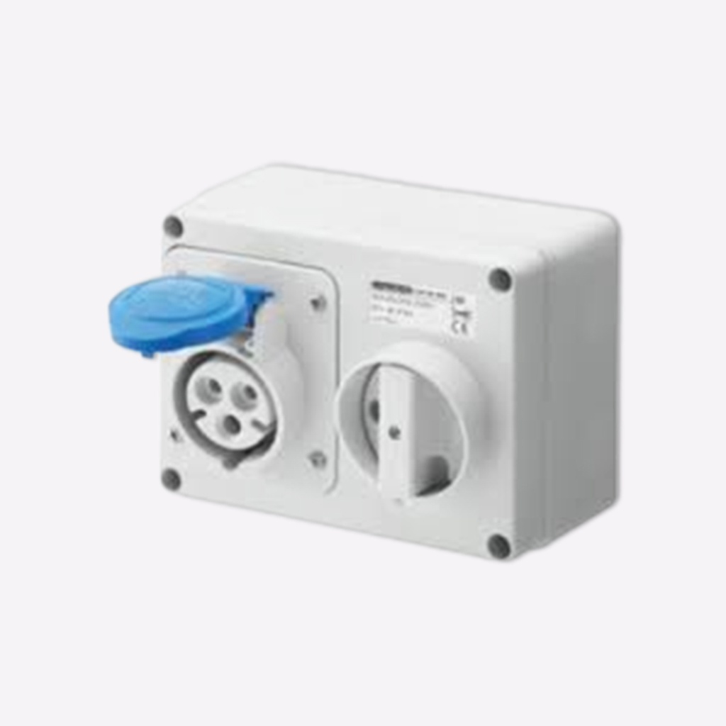 Buy Industrial Socket 16A 2PIN +E IP44 - Gewiss Dubai, UAE