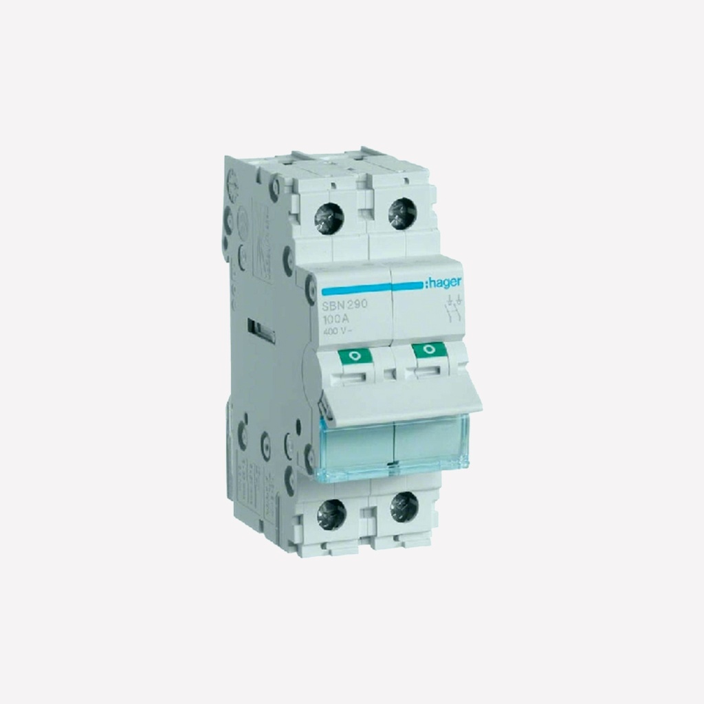 Buy Isolator 100A 2P - Hager Online Dubai, UAE | Plaza Middleeast