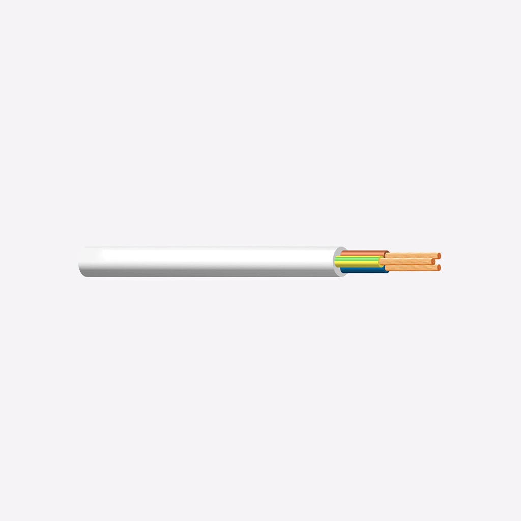 3C X 1.5MM PVC FLEXIBLE CABLE WHITE - MESC | Plaza Middle East