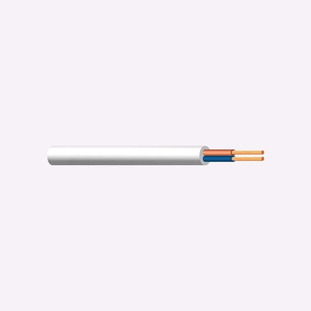2C X 2.5MM PVC FLEXIBLE CABLE WHITE - METRO | Plaza Middle East