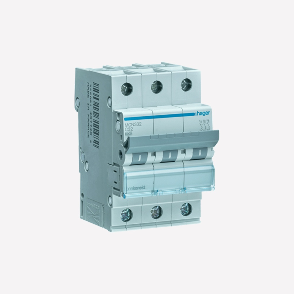Buy MCB 32A TP 6KA - Hager Online Dubai, UAE | Plaza Middleeast