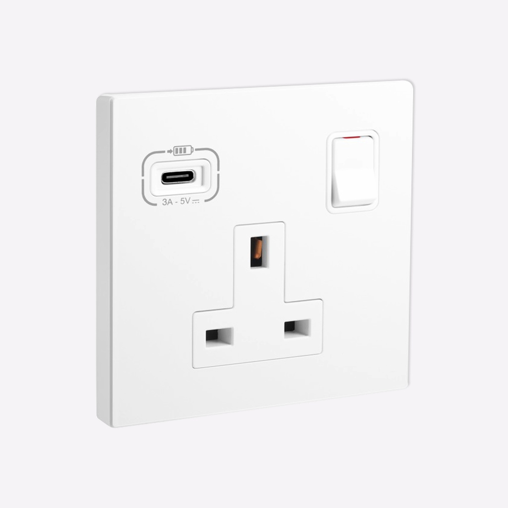 Buy 10A 1G 1way Switch Mallia Silver - Legrand online Dubai, UAE