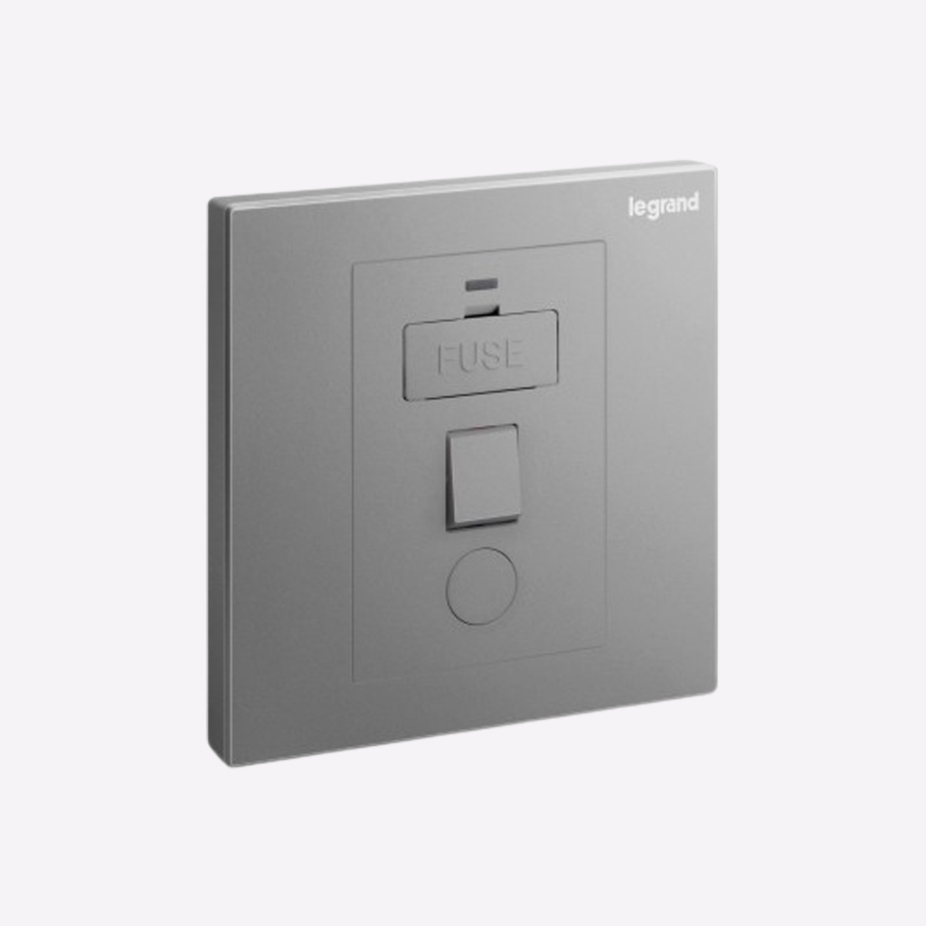 13A FCU SWITCHED+CORD OUTLET+LED GALION DARK SILVER - LEGRAND | Plaza ...