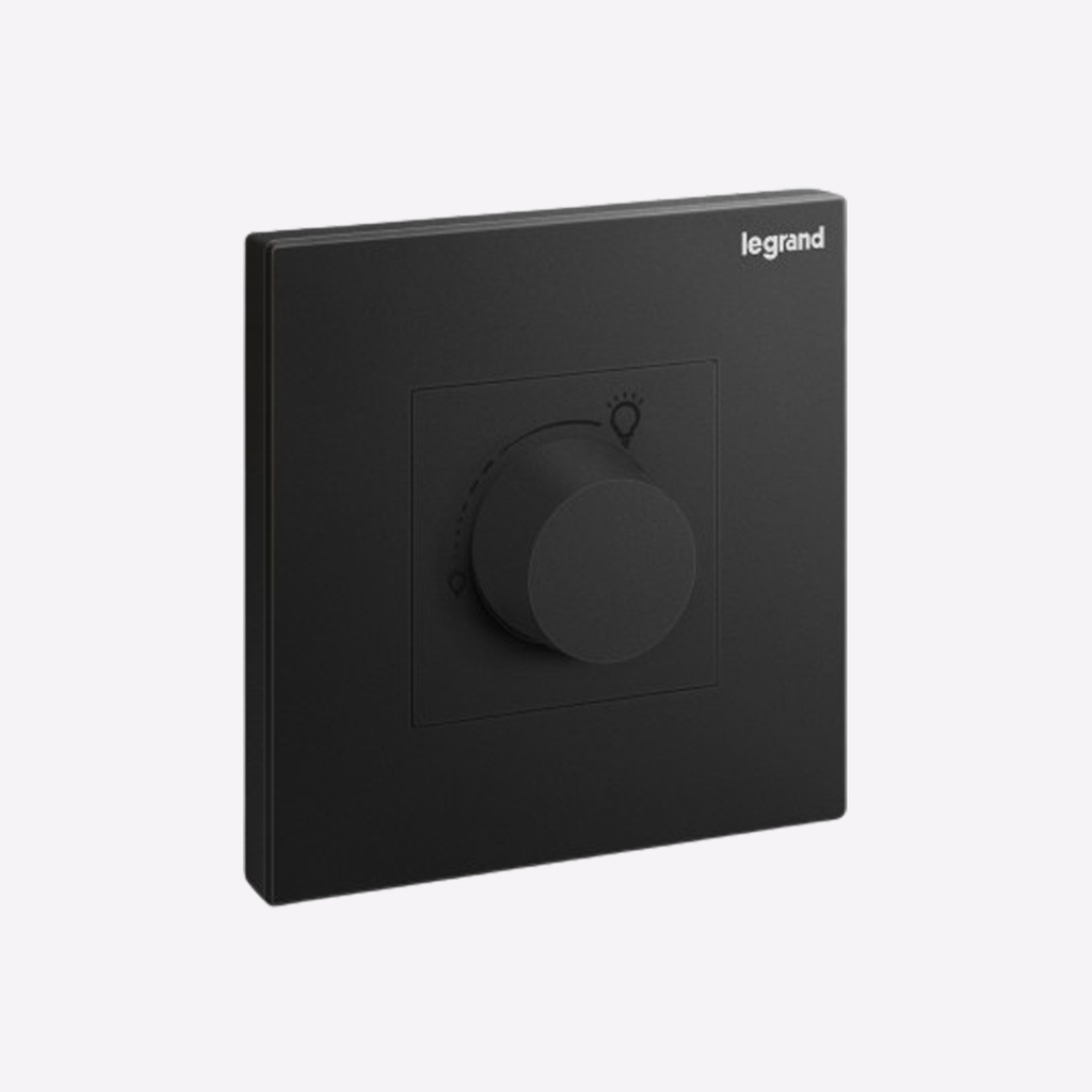 LED ROTARY DIMMER 300W GALION MATT BLACK - LEGRAND | Plaza Middle East