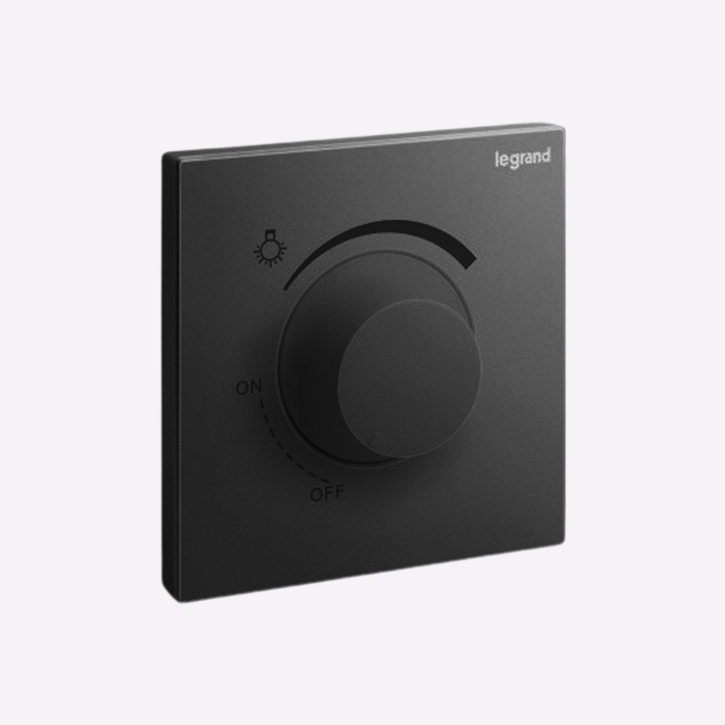 500W ROTARY DIMMER GALION M/BLACK - LEGRAND | Plaza Middle East