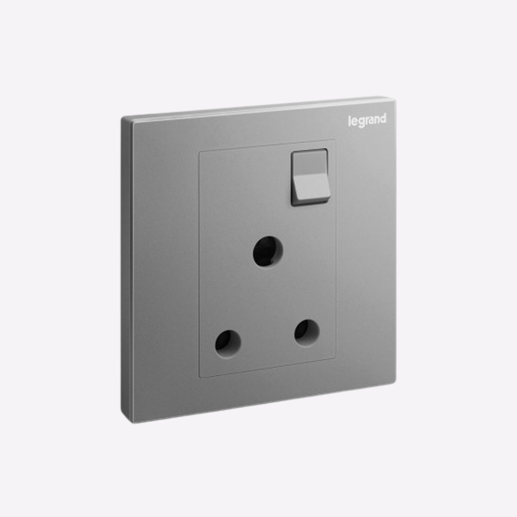 15A SWITCH SOCKET GALION DARK SILVER - LEGRAND | Plaza Middle East