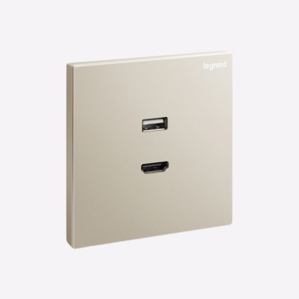 USB & HDMI SOCKET GALION CHAMPAGNE - LEGRAND | Plaza Middle East