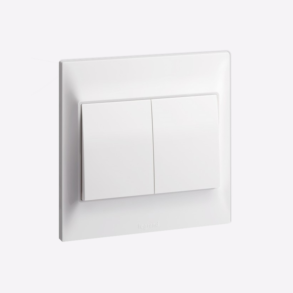 16A 2G 1WAY SWITCH BELANKO-S WHITE - LEGRAND | Plaza Middle East