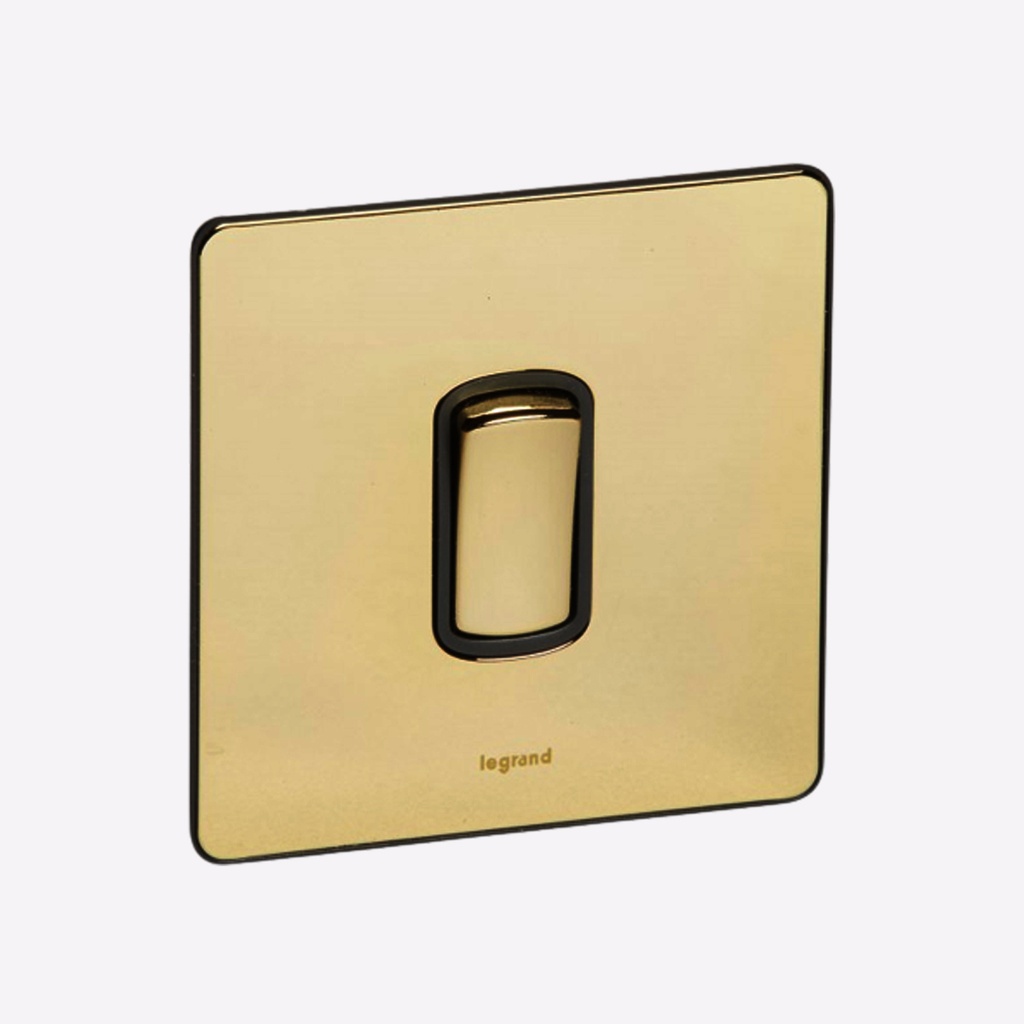 10A INTERMEDIATE SWITCH SYNERGY SLEEK GOLD - LEGRAND | Plaza Middle East