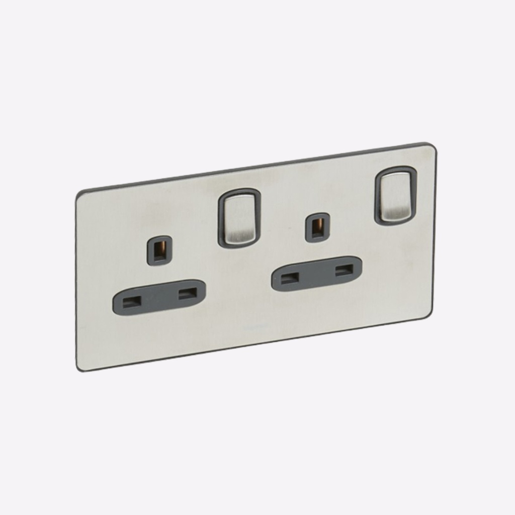 13A 2G SWITCH SOCKET SYNERGY SLEEK BSS - LEGRAND | Plaza Middle East