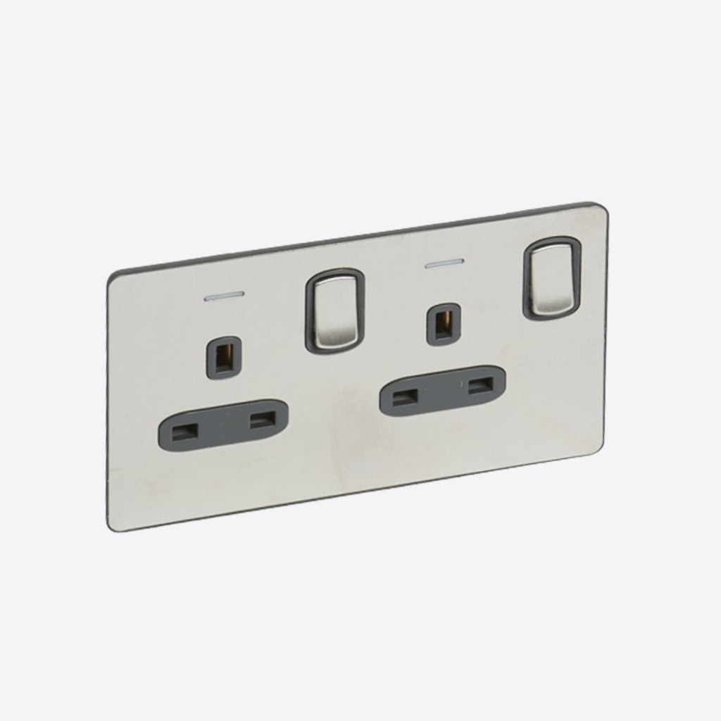 13A 2G SWITCH SOCKET + LED SYNERGY SLEEK BSS - LEGRAND | Plaza Middle East