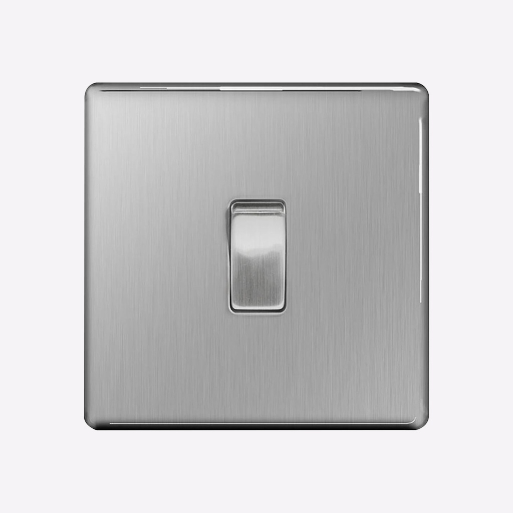 10A 1G 2WAY SWITCH FLATPLTE SCREWLESS BSS - BG | Plaza Middle East