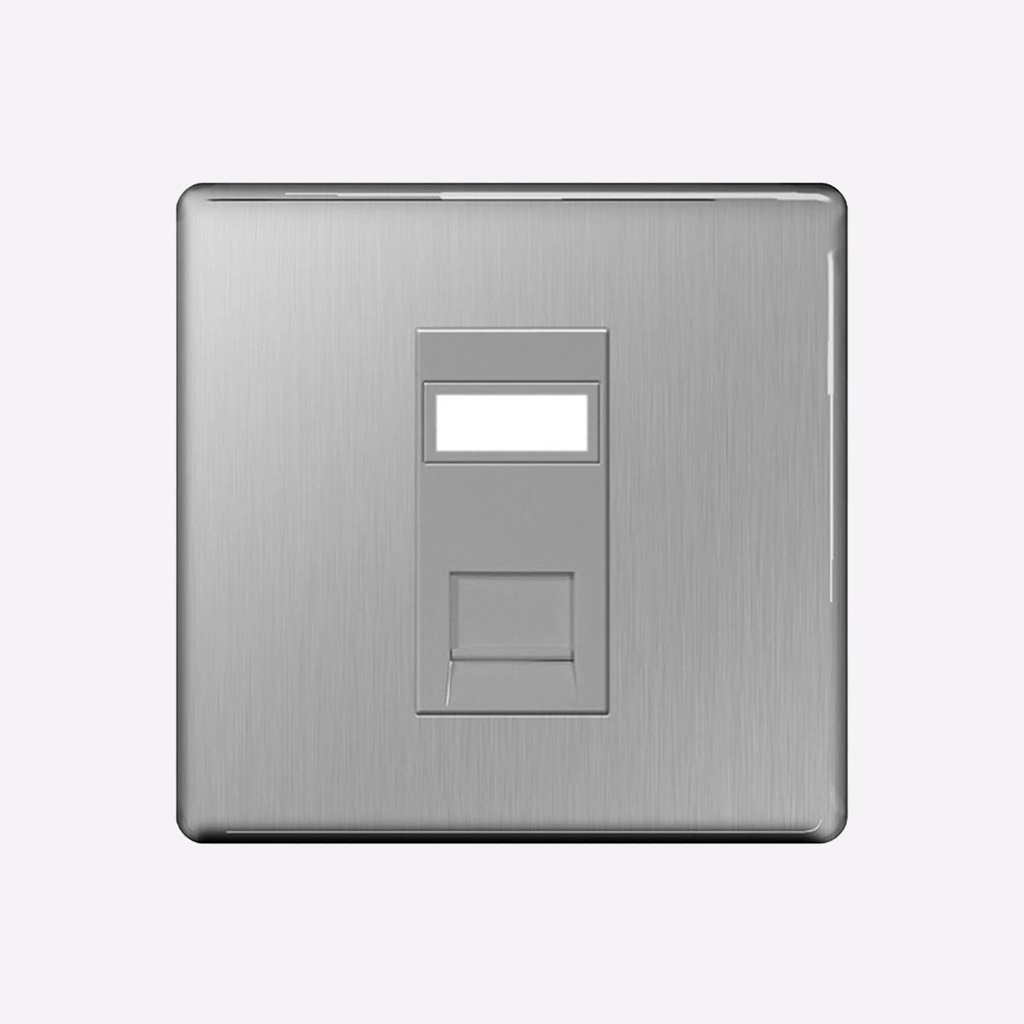 1G RJ45 DATA SOCKET WITH MODULE FLATPLTE SCREWLESS BSS - BG | Plaza ...