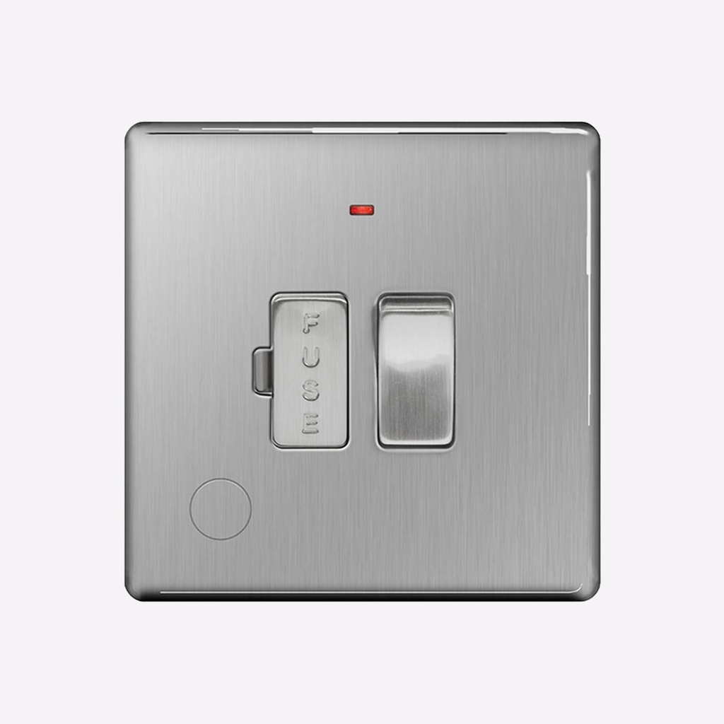 13A FCU SWITCHED WITH NEON + FLEX OUTLET FLATPLTE SCREWLESS BSS - BG ...