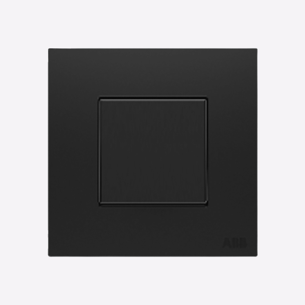 10A 1G 1WAY PUSH SWITCH MILLENIUM SILK BLACK - ABB | Plaza Middle East