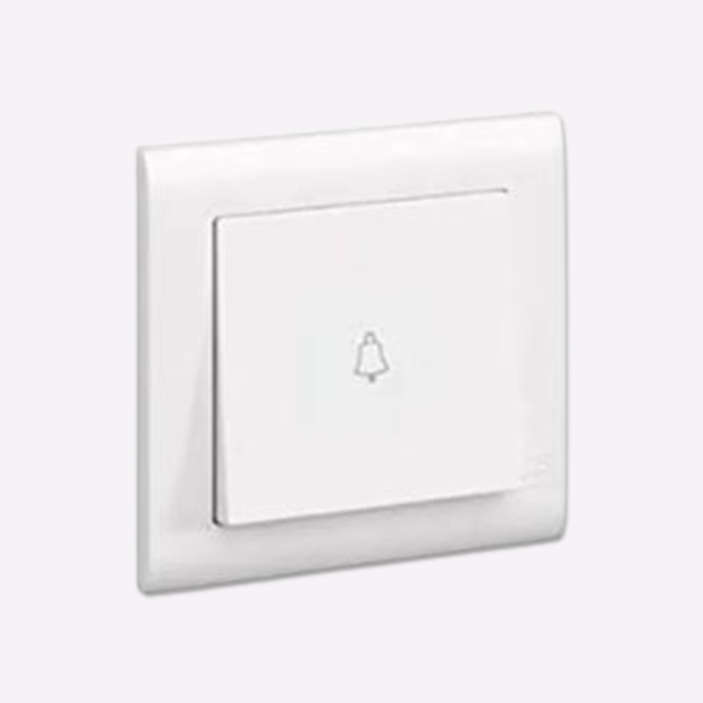 10A 1G BELL PUSH SWICTH ESSENTIALS WHITE - MK | Plaza Middle East